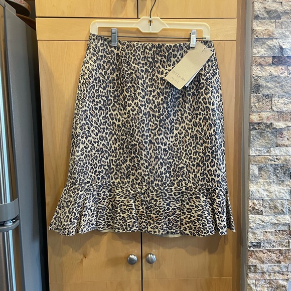 Brandon Thomas | Skirts | Nwt Leopard Suede Skirt | Poshmark